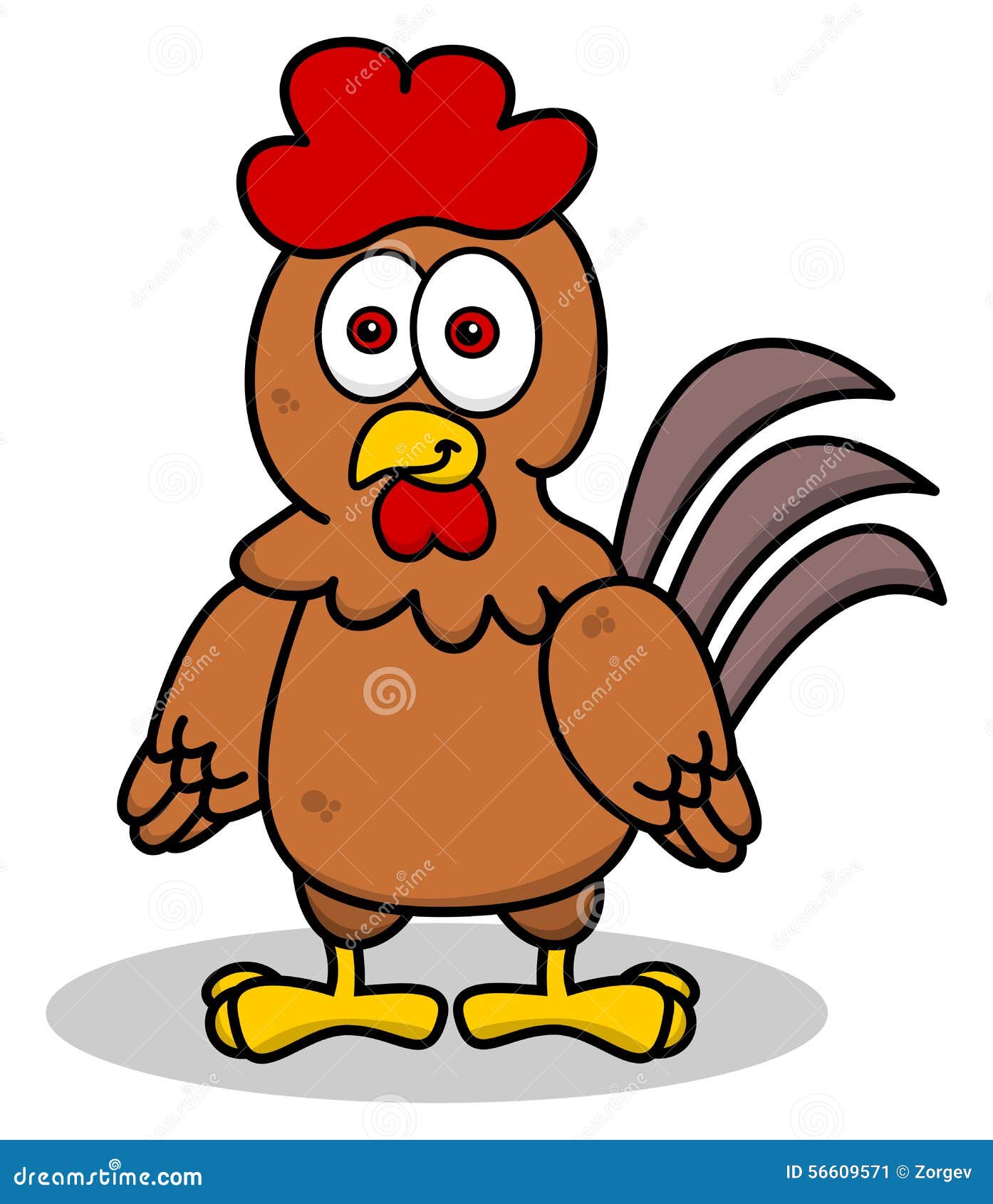 Hen standing smiling stock illustration. Illustration of cattle - 56609571