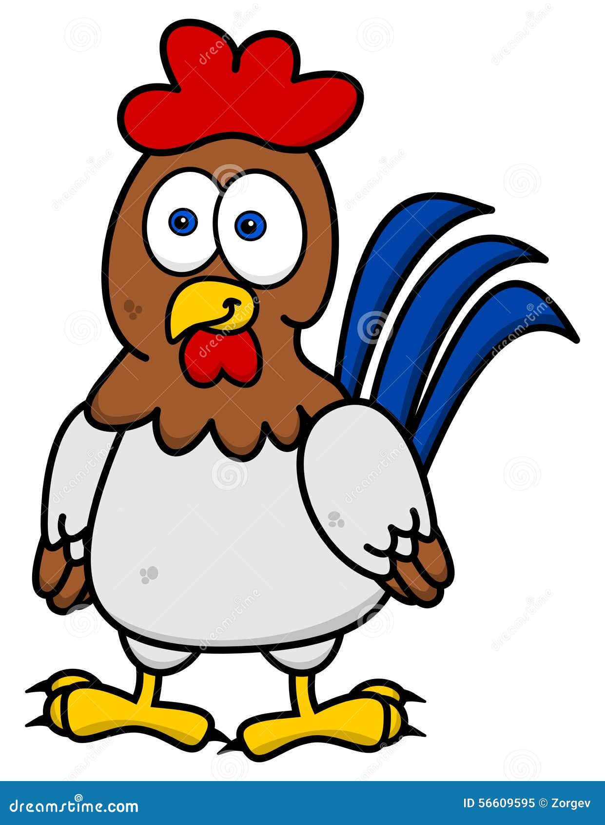 Hen standing smiling stock illustration. Illustration of cattle - 56609595