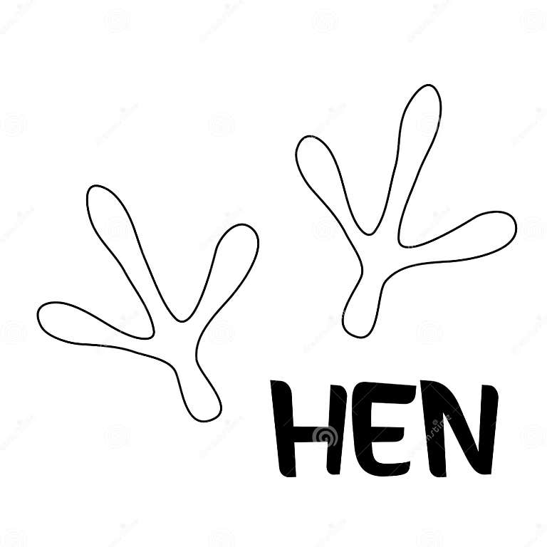 Hen Trace Vector Design Isolated on White Background Stock Vector ...
