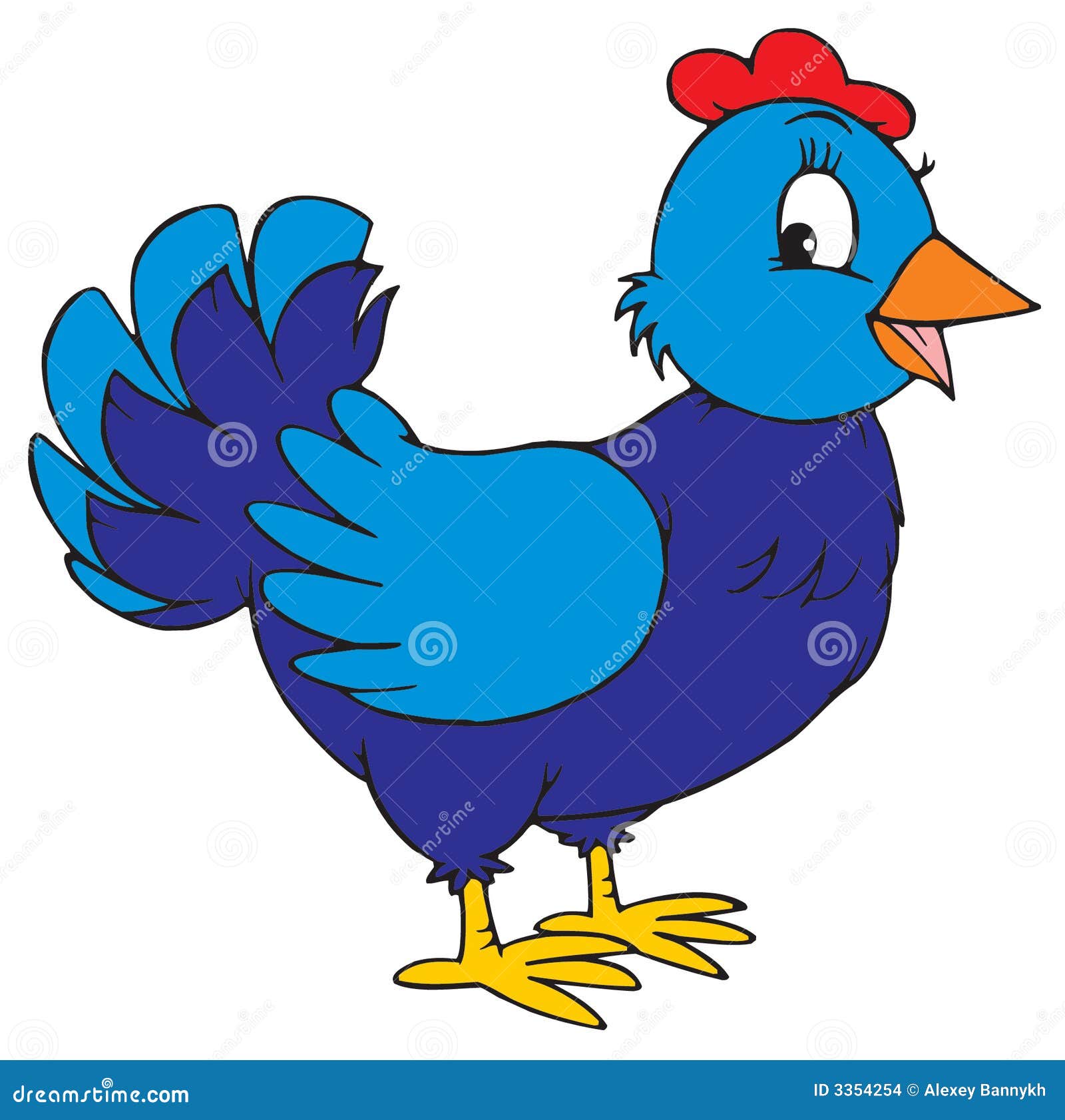 Hen (vector clip-art) stock vector. Illustration of fowl - 3354254