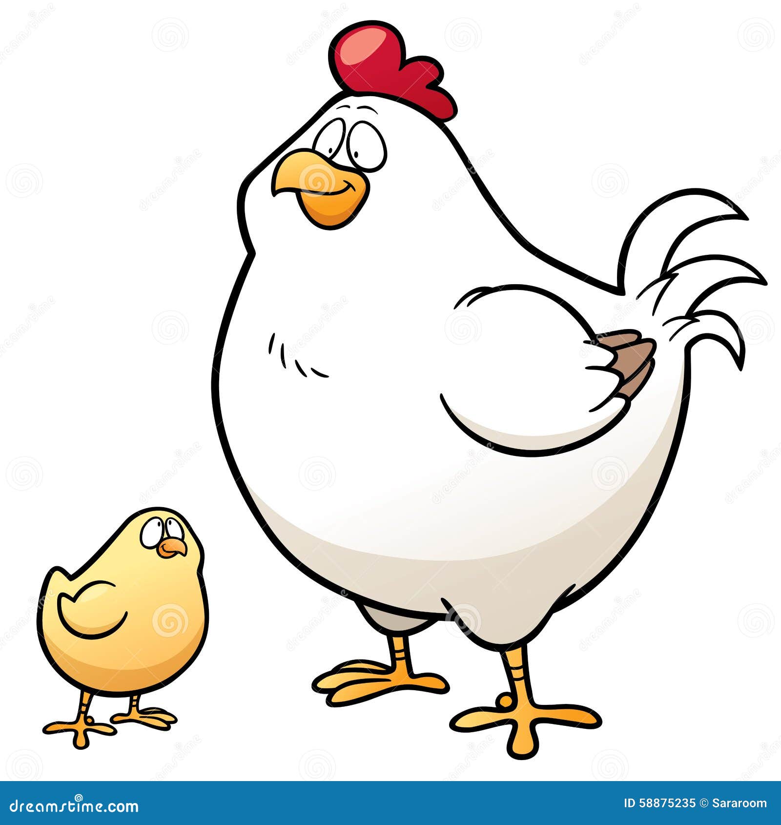 Hen stock vector. Illustration of love, feather, animal - 58875235