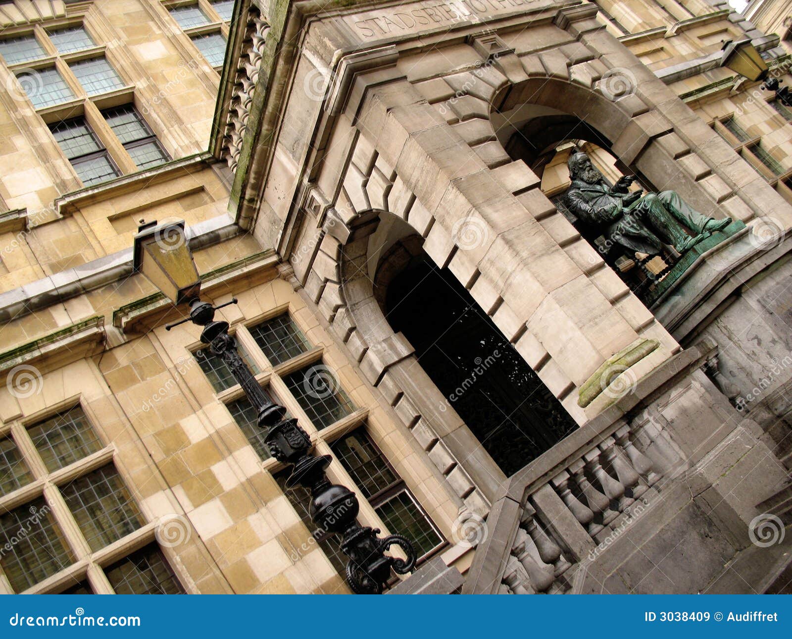 Hendrik Conscience statue stock image. Image of structure - 3038409