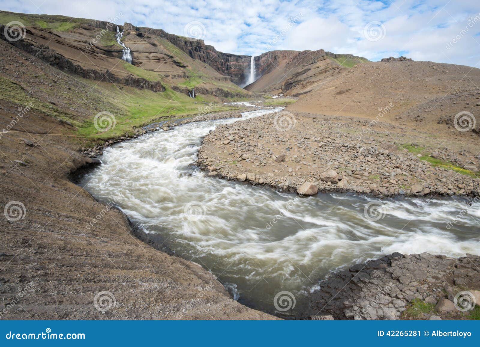 Hengifoss Waterfall, Iceland Stock Image - Image of scenery, island ...
