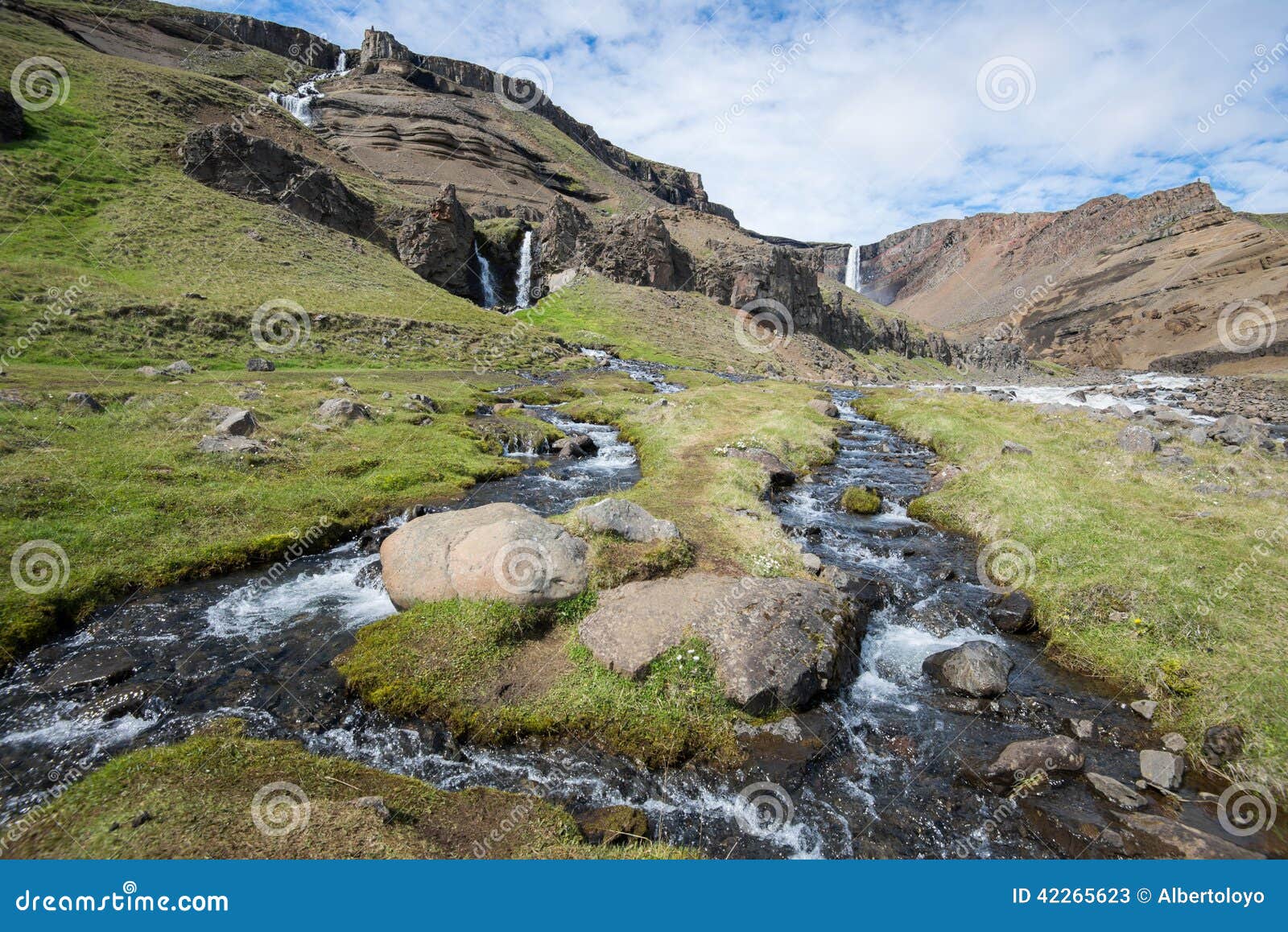 Hengifoss Waterfall, Iceland Stock Image - Image of national, rock ...