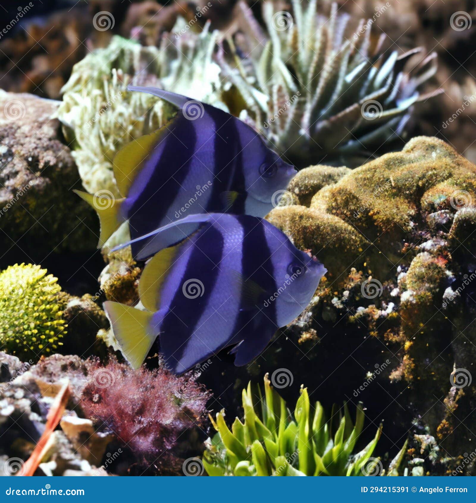 Heniochus Acuminatus, a Triangular Striped Fish in Ocean Waters- Stock ...