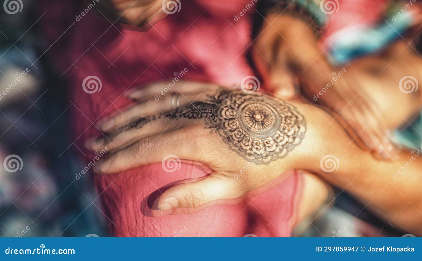 Henna Art on Woman S Hand. Loop Animation. Stock Video - Video of herb ...