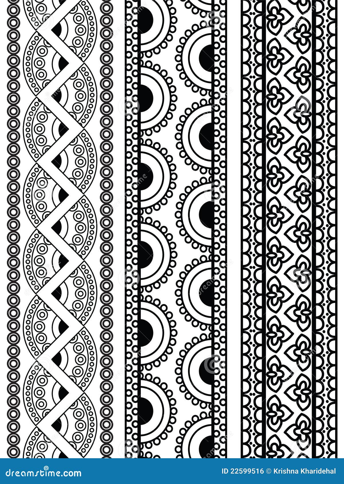 Henna Border Designs Drawings