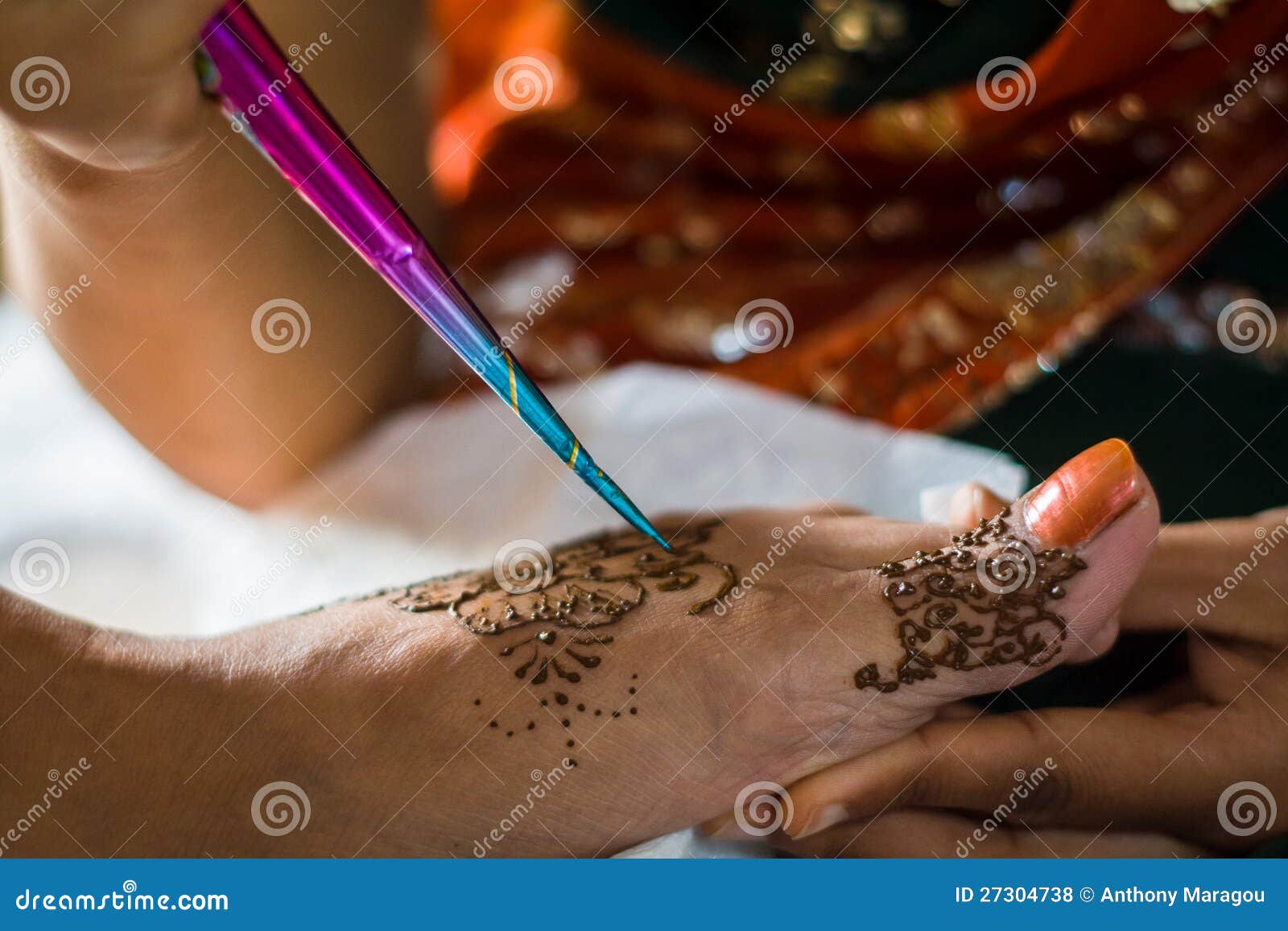 Henna decoration stock photo. Image of henna, pakistan - 27304738
