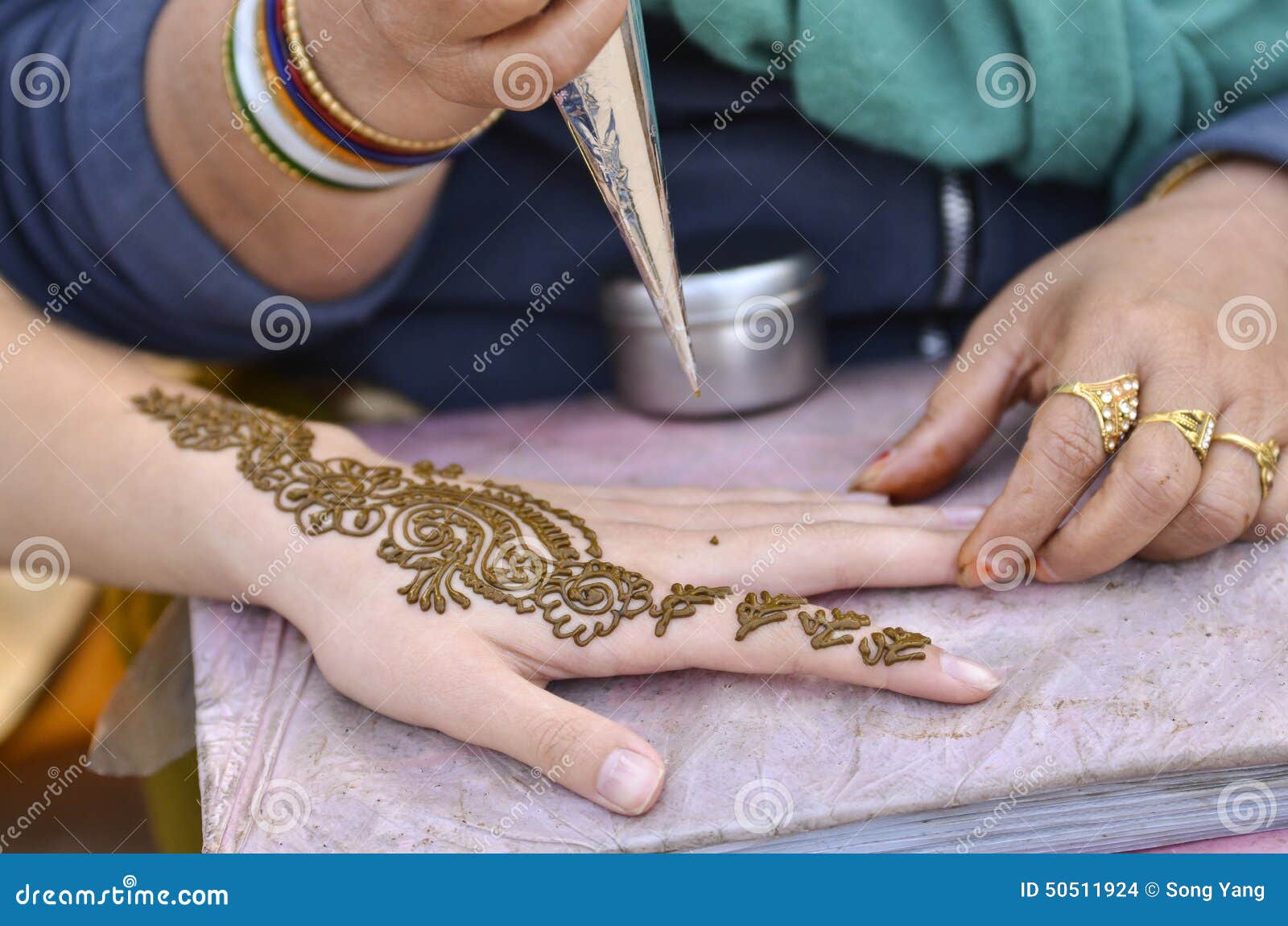 Henna decoration stock photo. Image of skin, decorate - 50511924