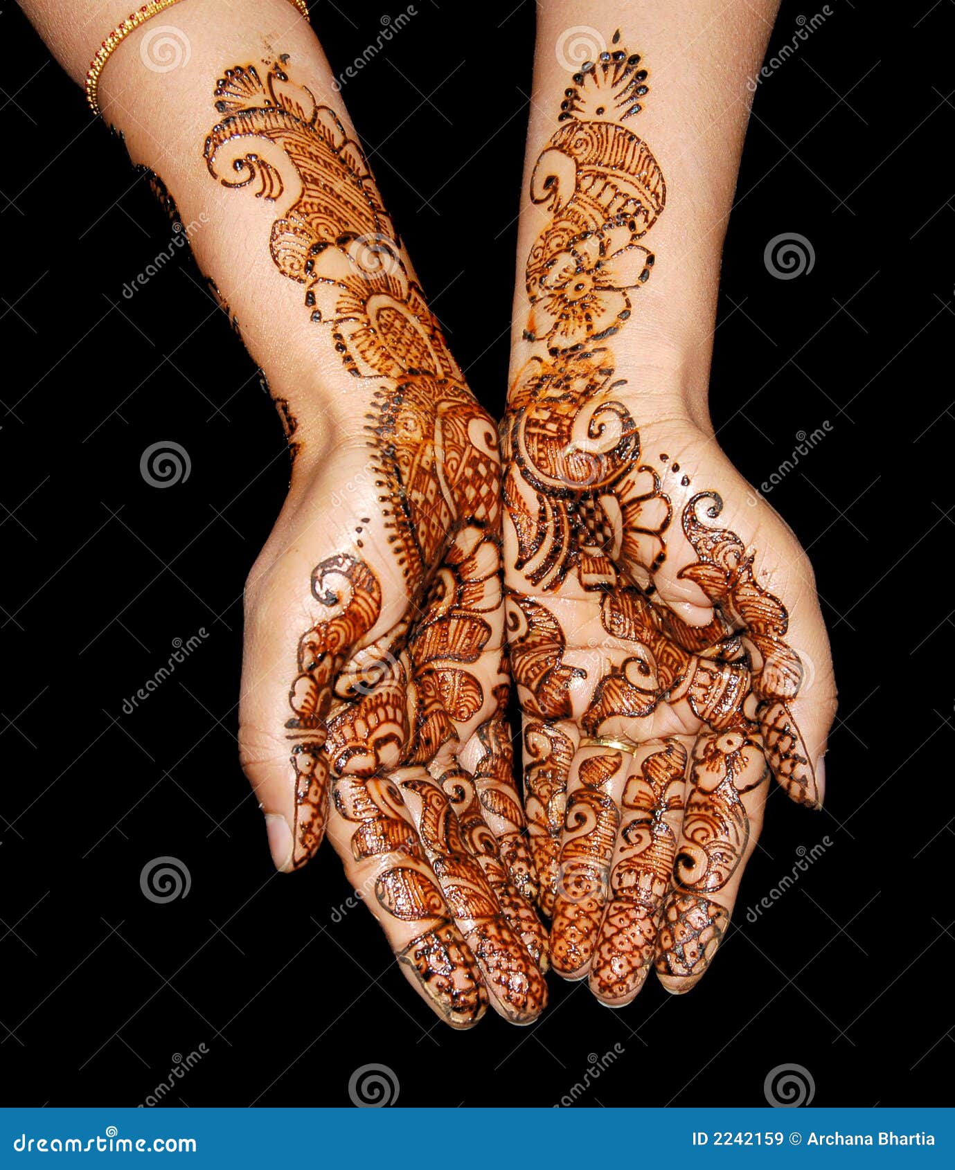 Henna Design On Hands Royalty-Free Stock Photography | CartoonDealer ...