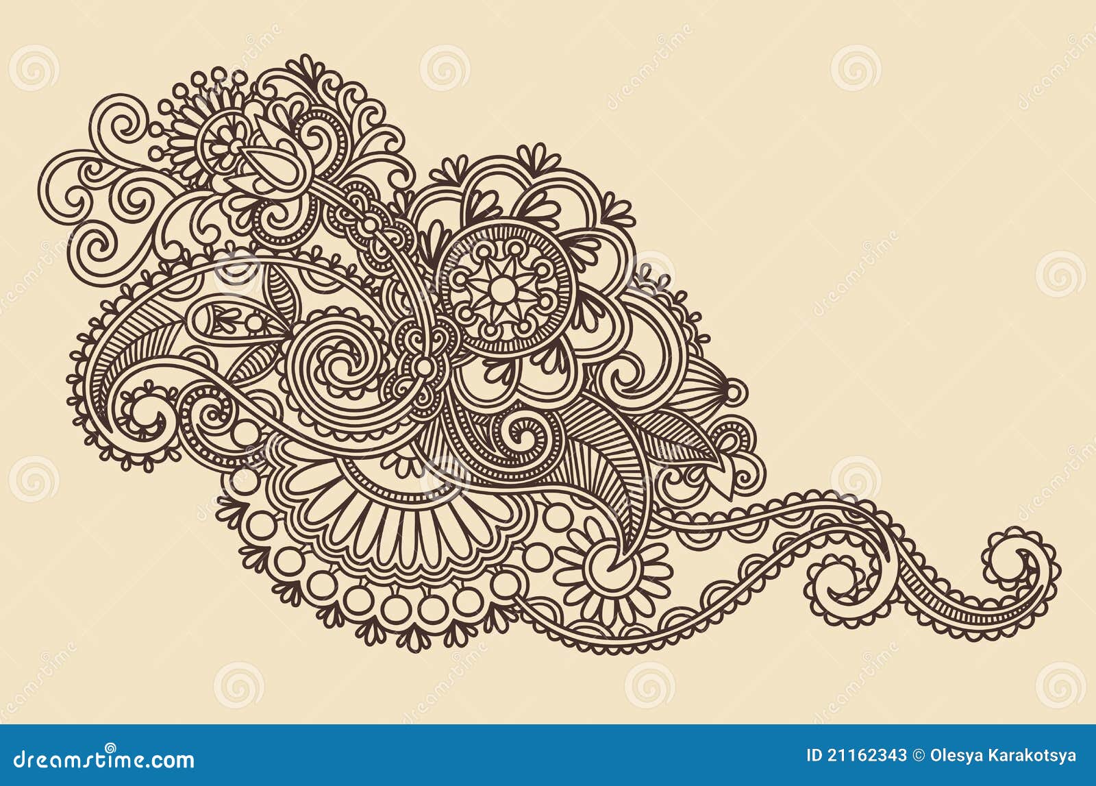 Henna Design Element stock vector. Illustration of calligraphy - 21162343