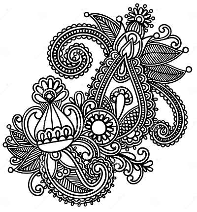 Henna Design Element stock vector. Illustration of hindi - 21162423