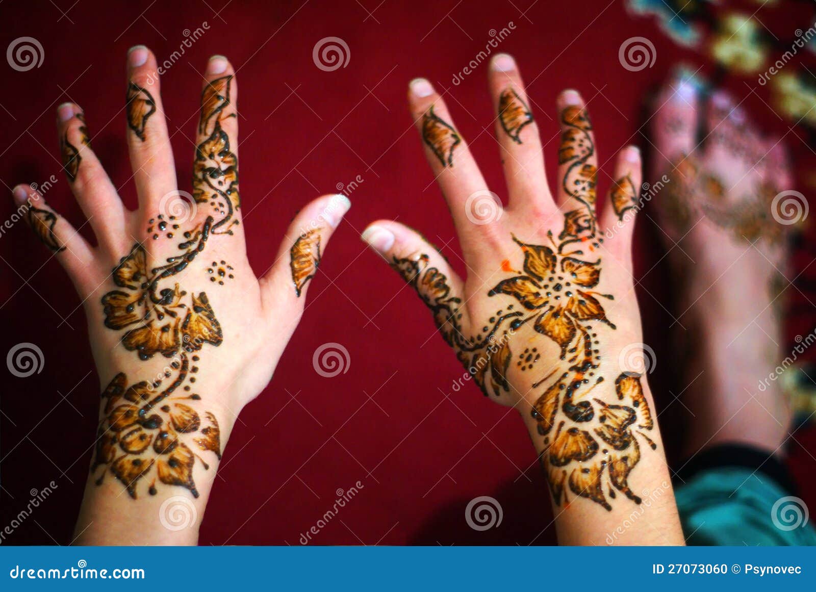 Henna Hands Stock Photo - Image: 27073060