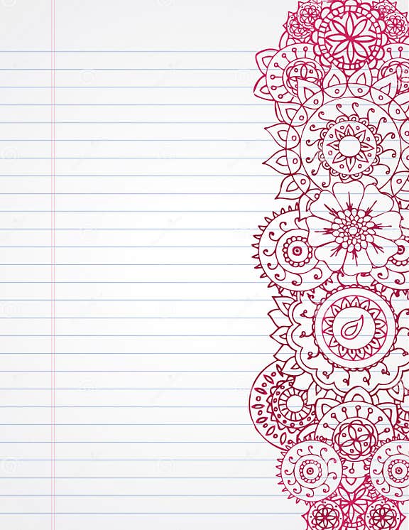 Henna Notebook stock vector. Illustration of intricate - 19555251