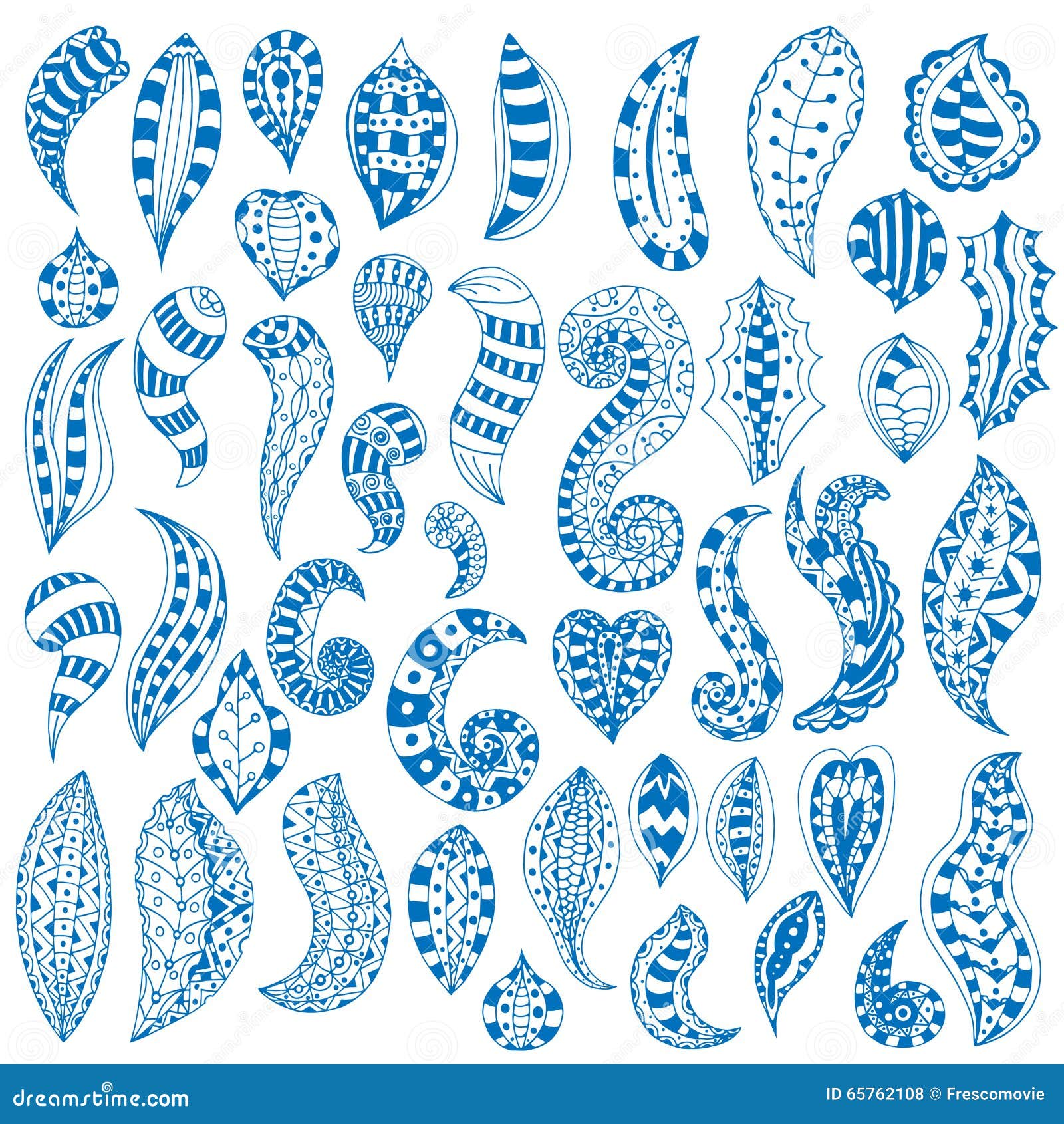 Henna Paisley Boho Elements. Stock Vector - Illustration of beauty ...