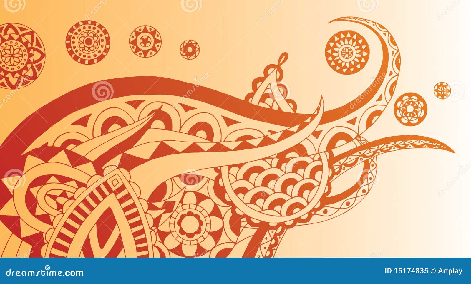 Henna Swirl stock vector. Illustration of indian, sketch - 15174835