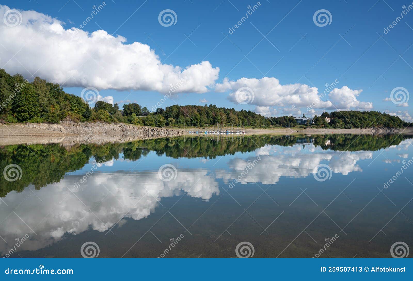 Henne Lake, Meschede, Sauerland, Germany Stock Image - Image of fair ...
