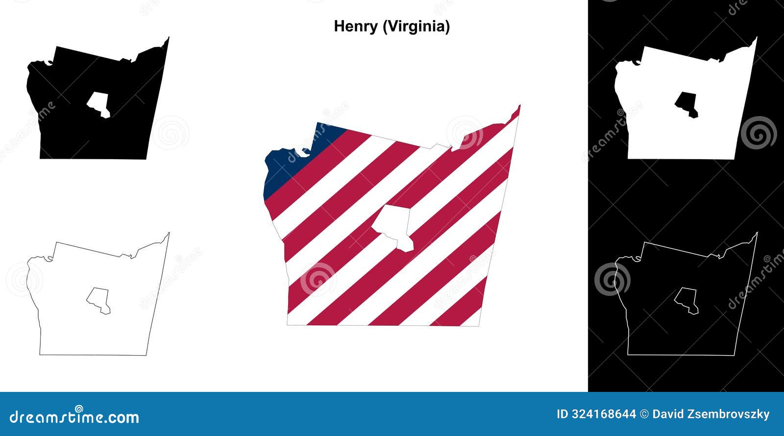 Henry outline map stock illustration. Illustration of henry - 324168644