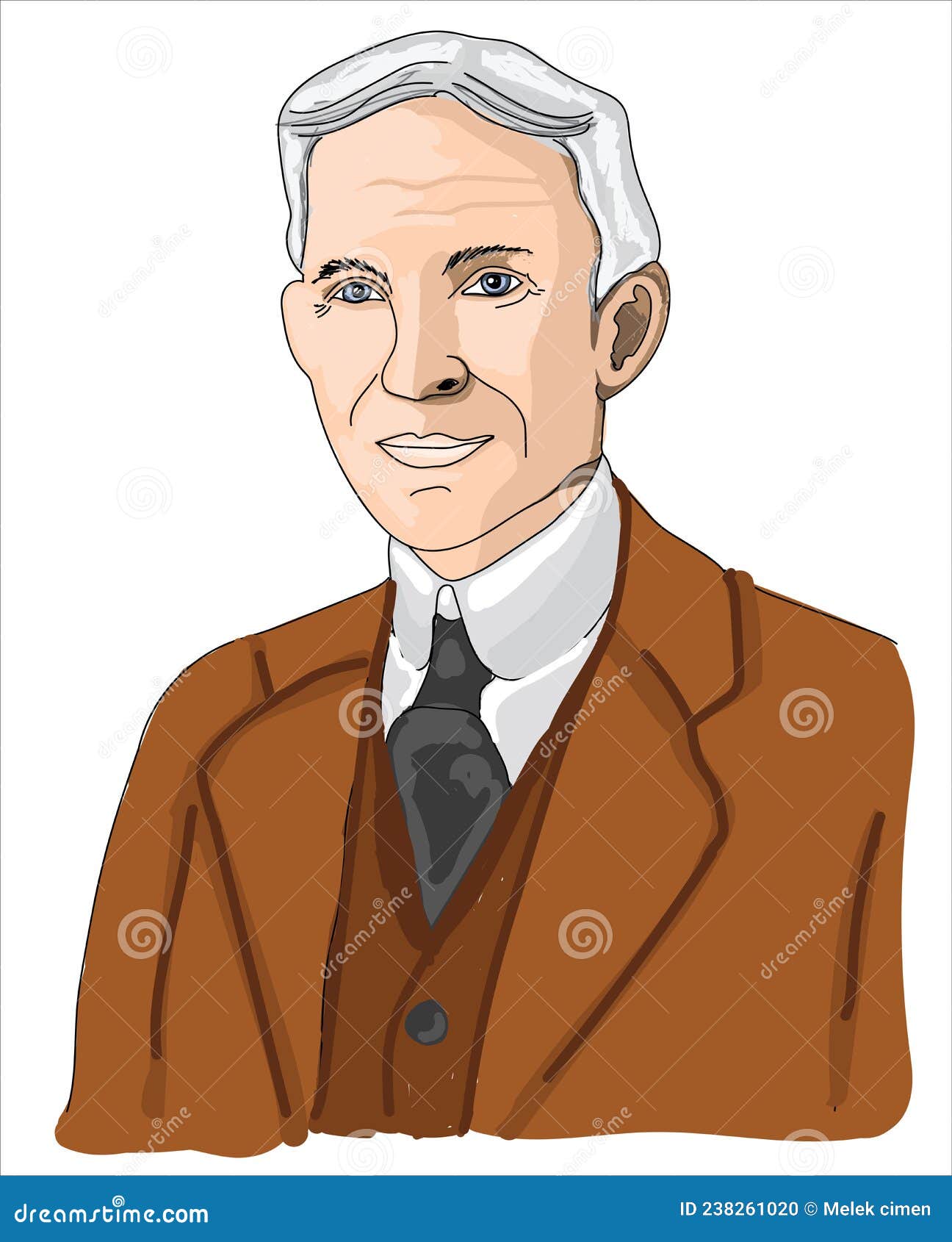Henry Ford Cartoon Vector Illustration Editorial Image - Illustration ...