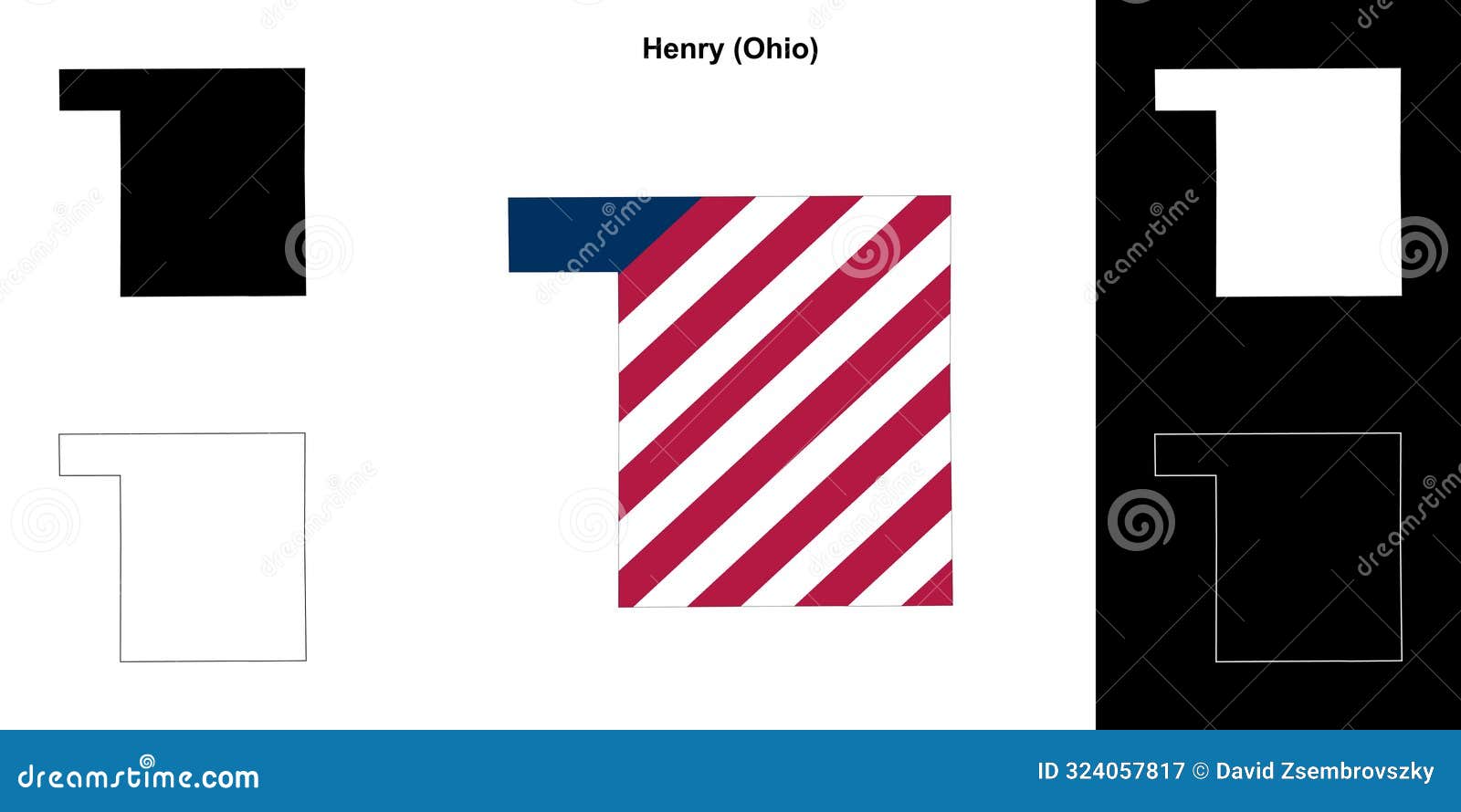 Henry Outline Map Stock Photography | CartoonDealer.com #357453380