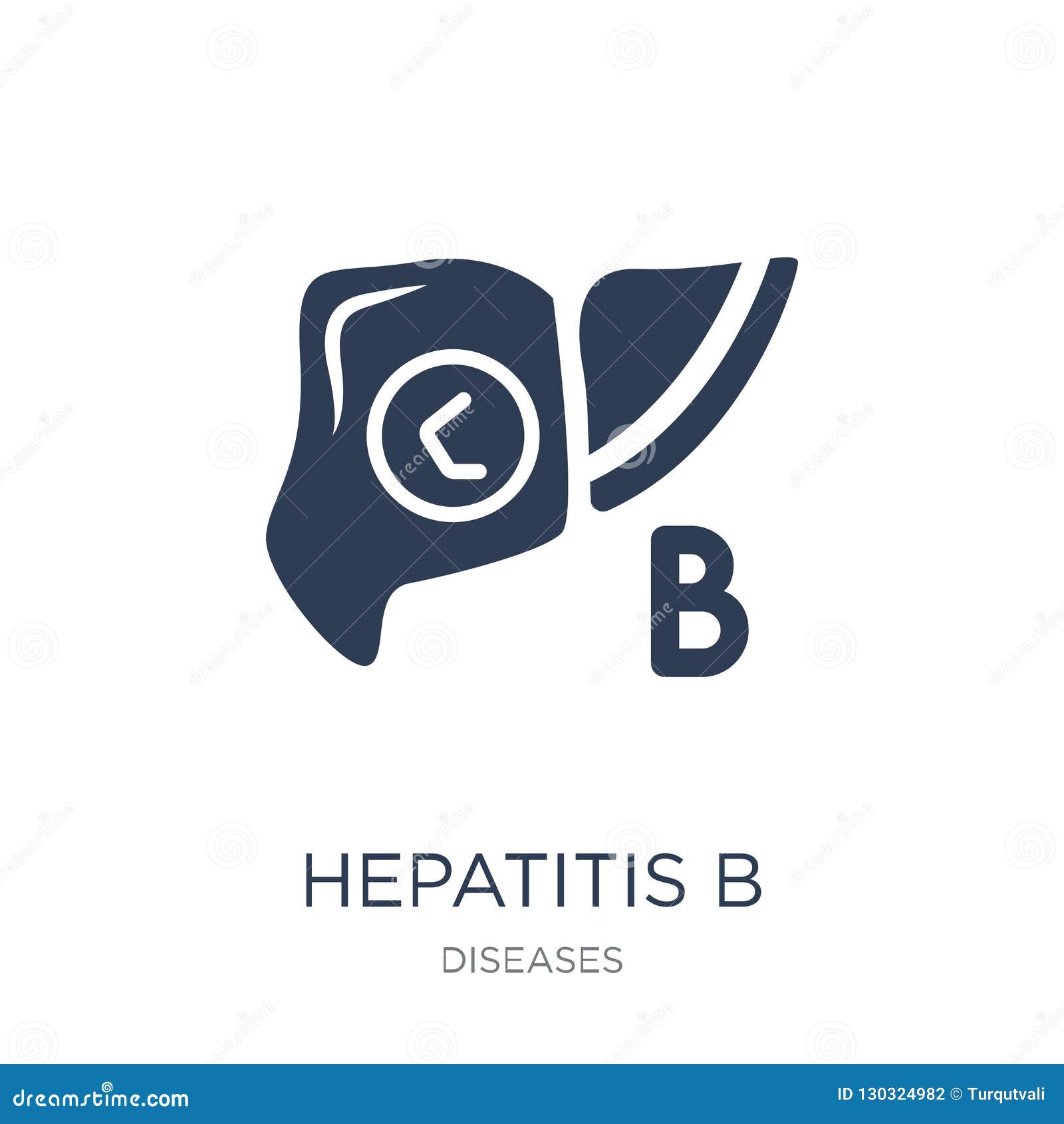 Hepatitis B Icon. Trendy Flat Vector Hepatitis B Icon on White B Stock ...