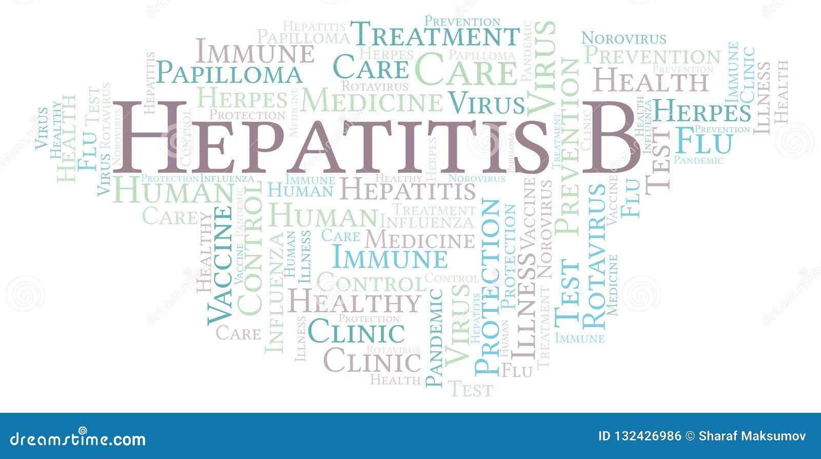 Hepatitis B Word Cloud, Made with Text only Stock Illustration ...