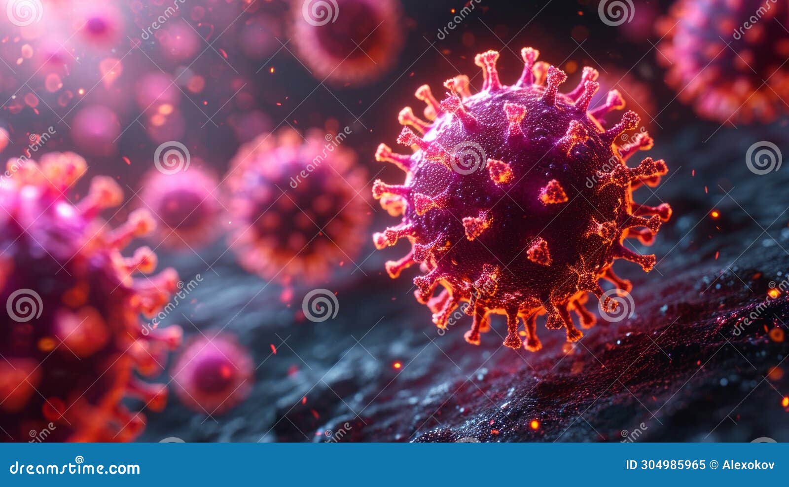 Hepatitis C Virus Under a Microscope AI Generated Stock Illustration ...