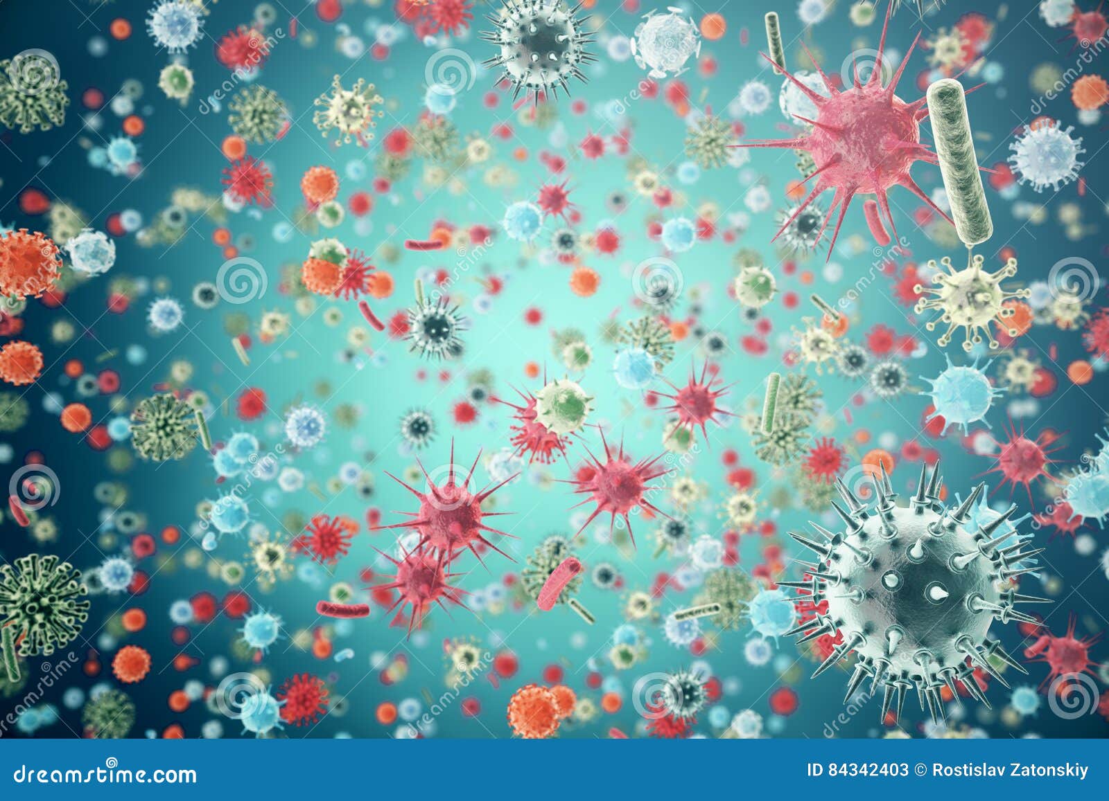 Hepatitis, H1N1, HIV, FLU, AIDS Viruses Abstract Background. 3d ...