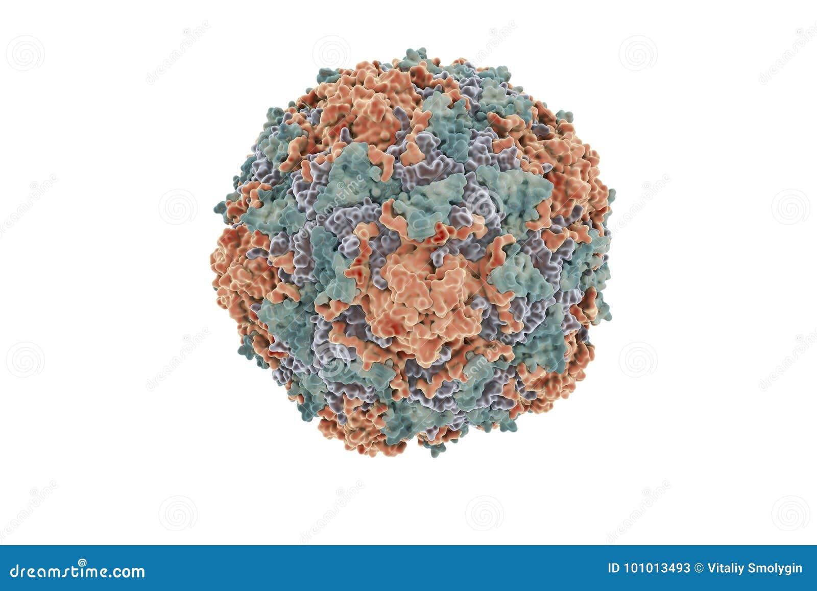Hepatitis Virus Model Research Concept, 3D Rendering Stock Illustration ...