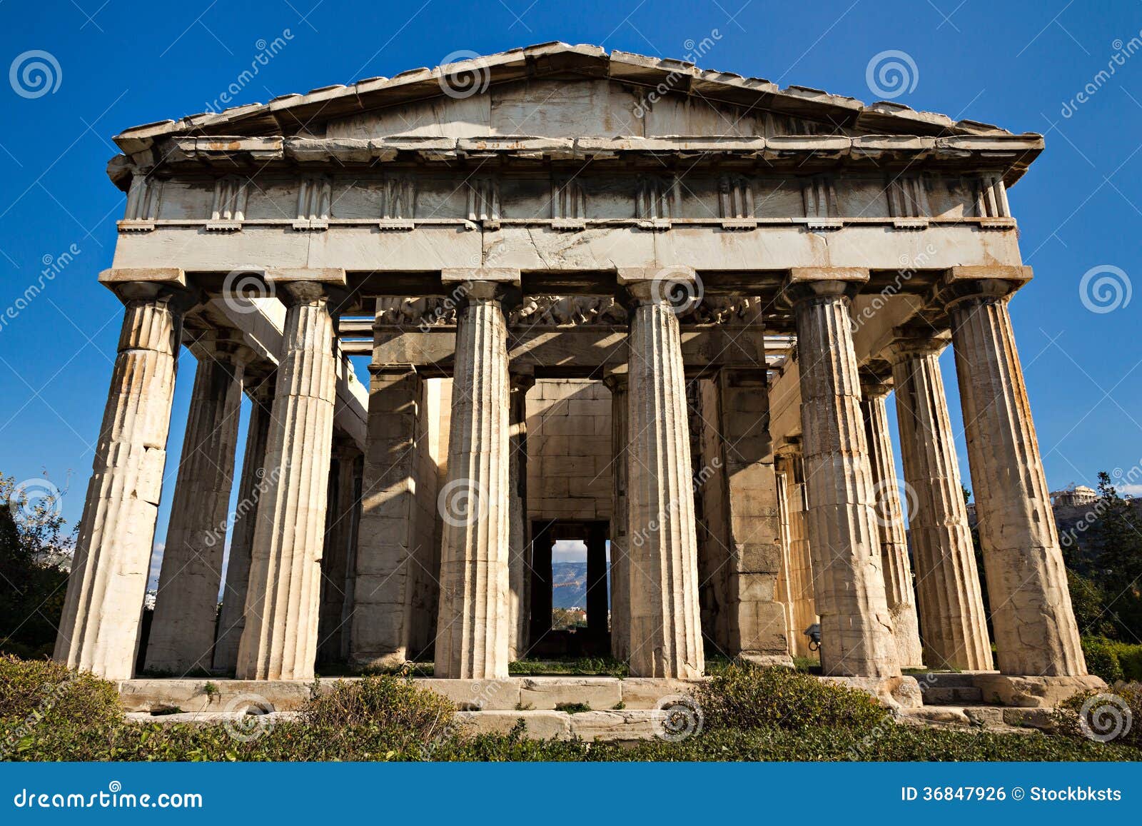 Hephaestus temple, Athens stock photo. Image of marble - 36847926