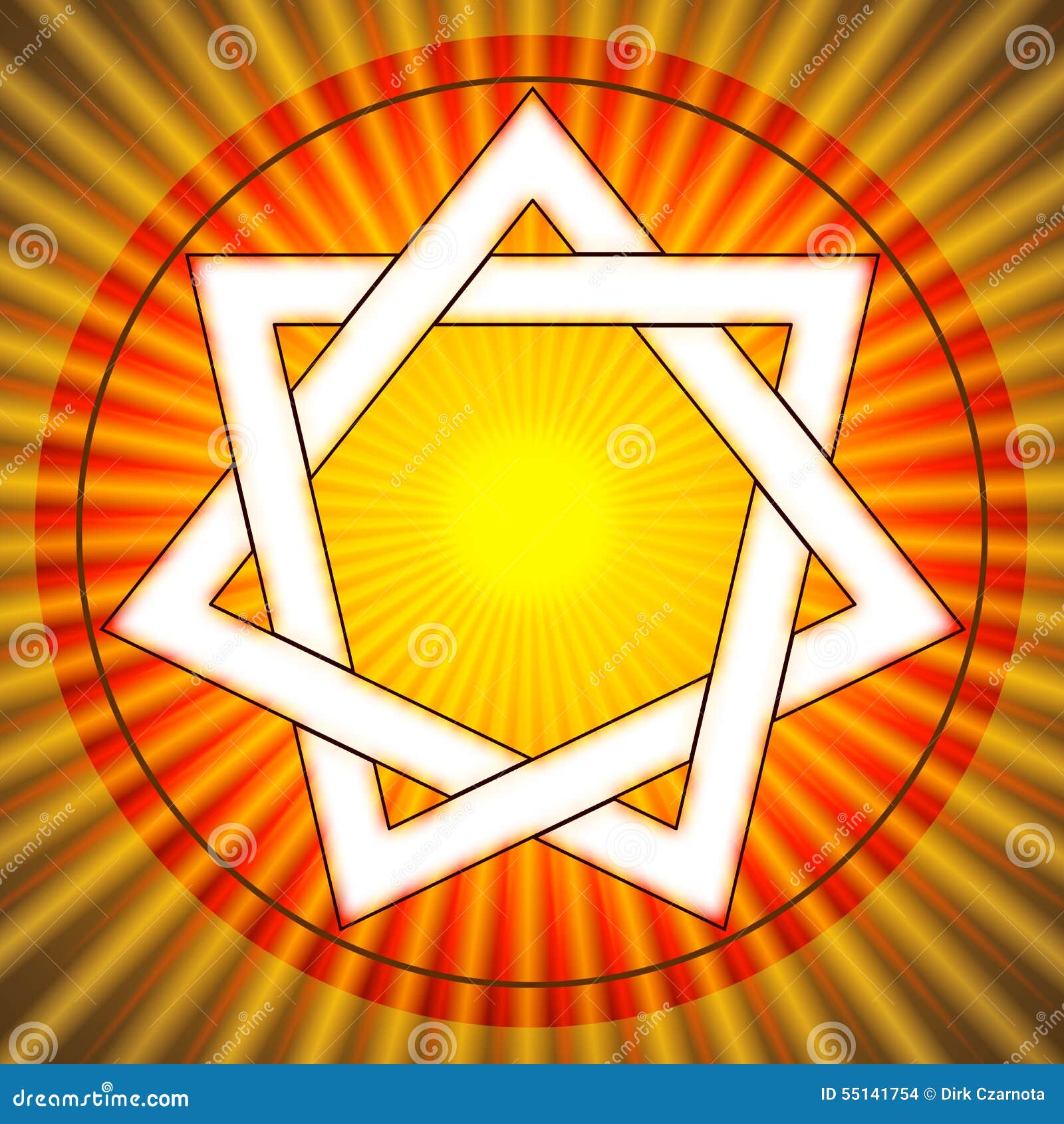 Heptagon ilustração stock. Ilustração de sagrado, geométrico - 55141754