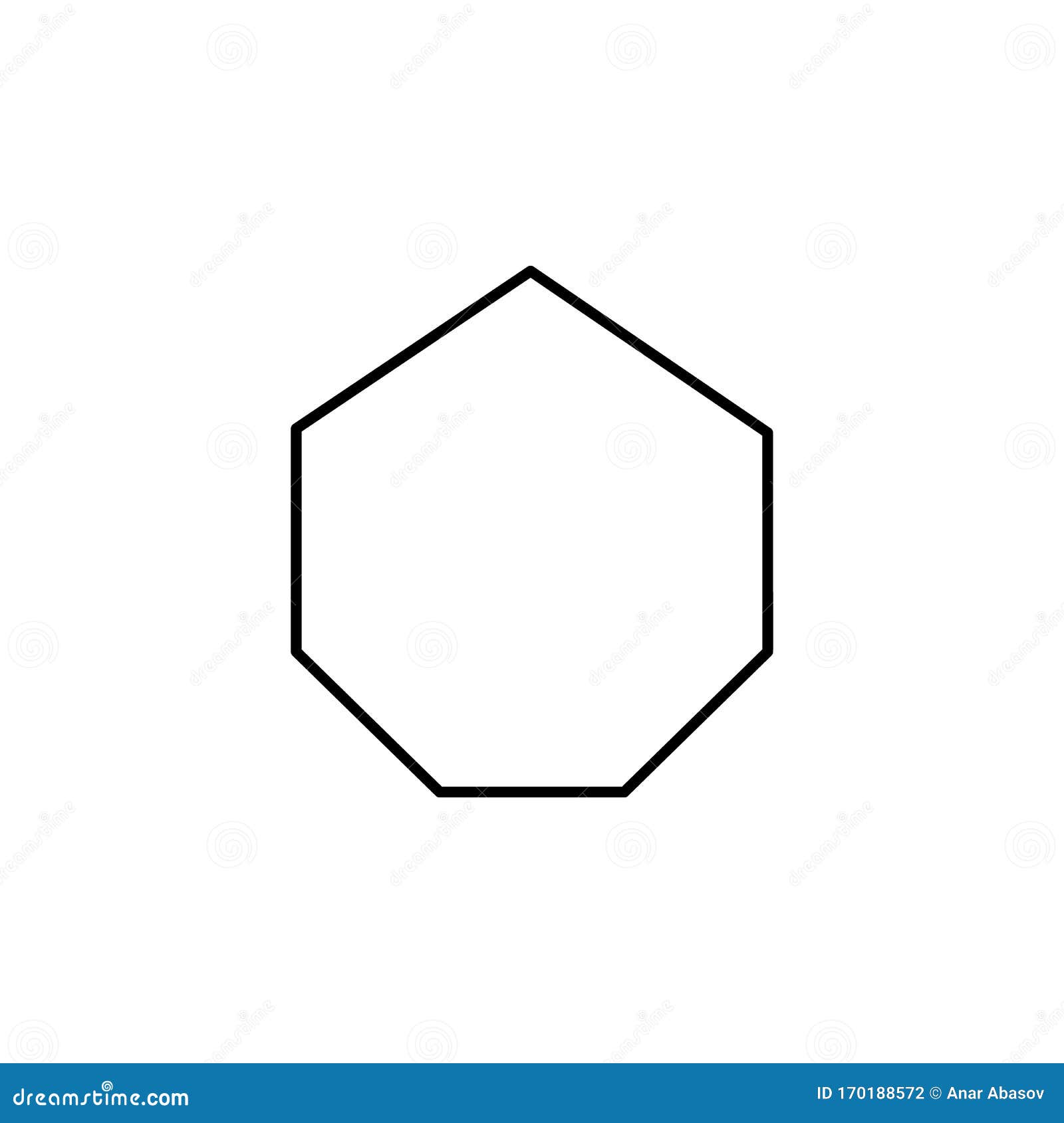 Heptagon Icon. Element of Geometric Figure for Mobile Concept and Web ...