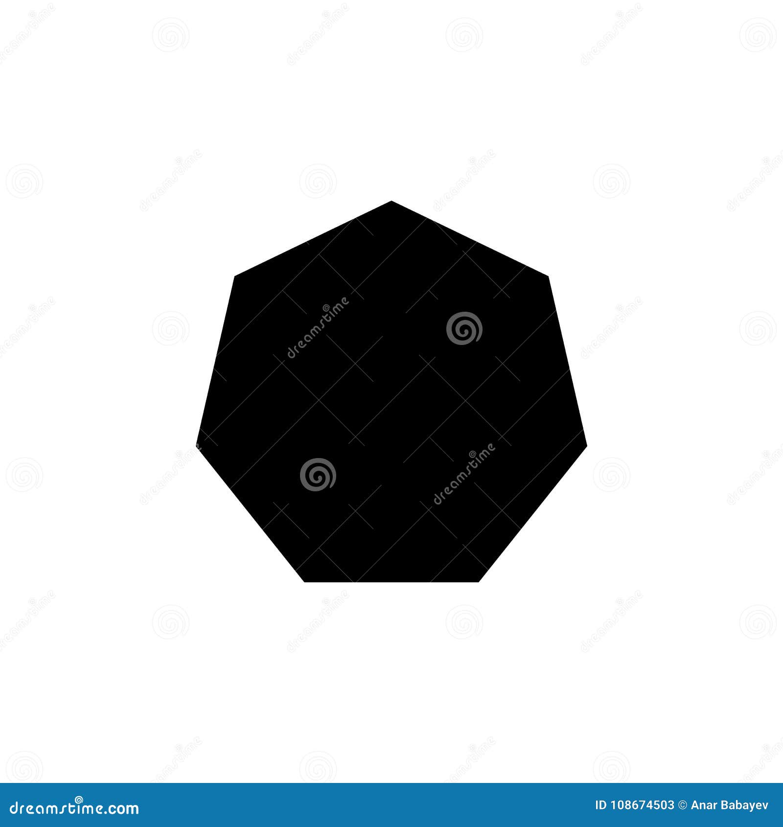Heptagon Icon. Elements of Geometric Figure Icon for Concept and Web ...