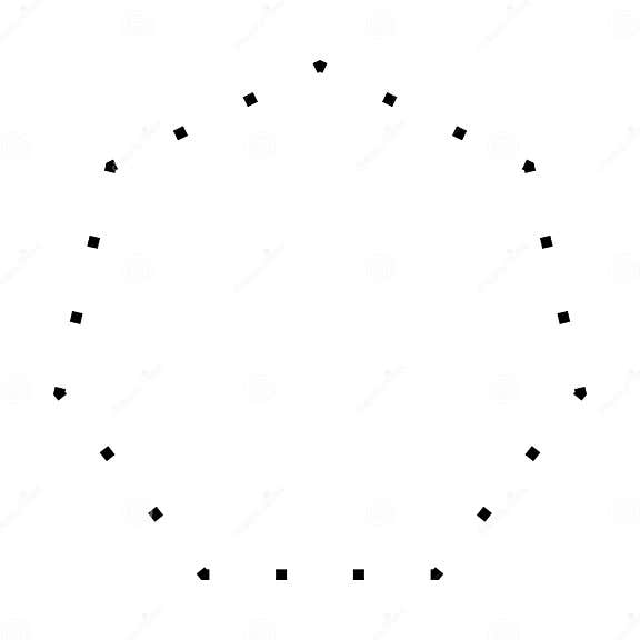 Heptagon Shape Dotted Symbol Vector Icon For Creative Graphic Design Ui
