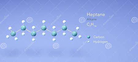 Heptane, Molecular Structures, Alkane, 3d Model, Structural Chemical ...