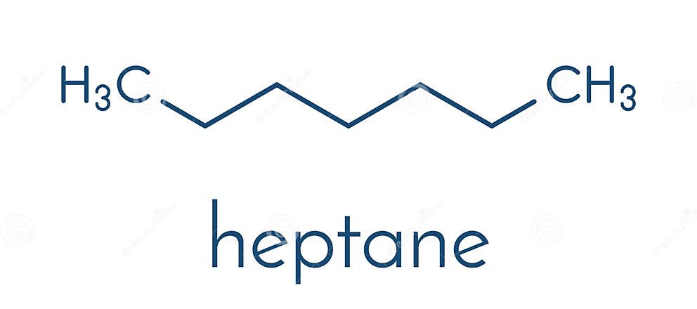 Heptane N-heptane Alkane Molecule. Skeletal Formula. Stock Vector ...