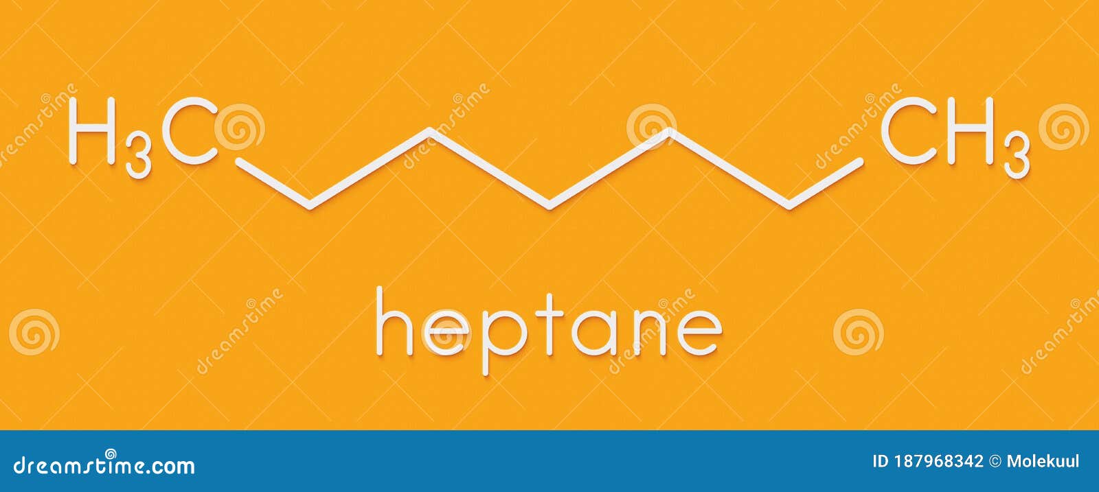 Heptane N-heptane Alkane Molecule. Skeletal Formula. Stock Illustration ...