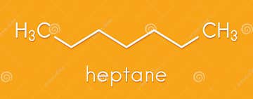 Heptane N-heptane Alkane Molecule. Skeletal Formula. Stock Illustration ...