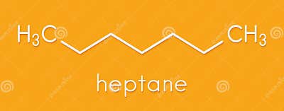 Heptane N-heptane Alkane Molecule. Skeletal Formula. Stock Illustration ...