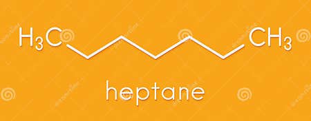 Heptane N-heptane Alkane Molecule. Skeletal Formula. Stock Illustration ...