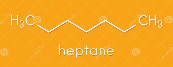 Heptane N-heptane Alkane Molecule. Skeletal Formula. Stock Illustration ...