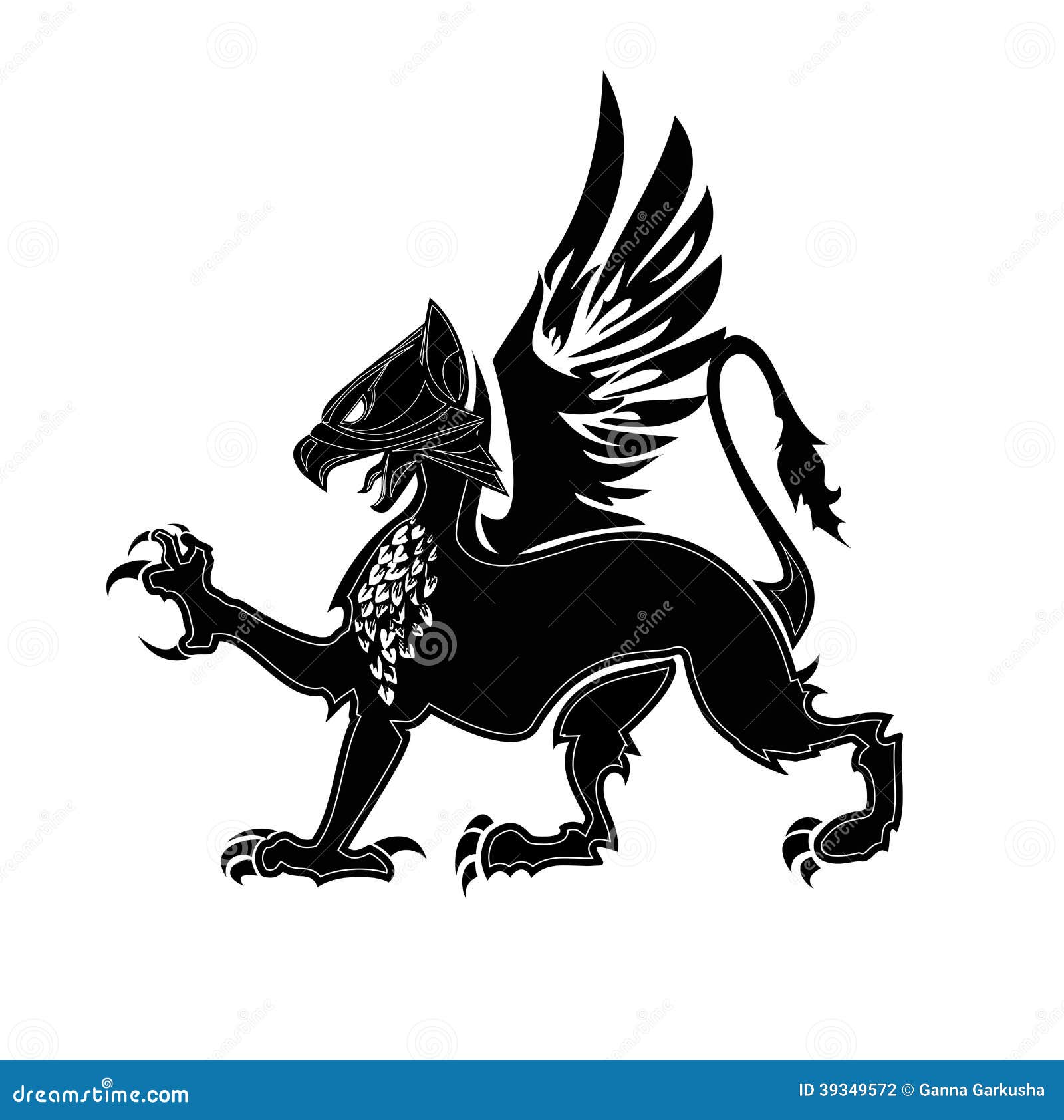 Heráldica 2 del grifo ilustración del vector. Ilustración de animal ...