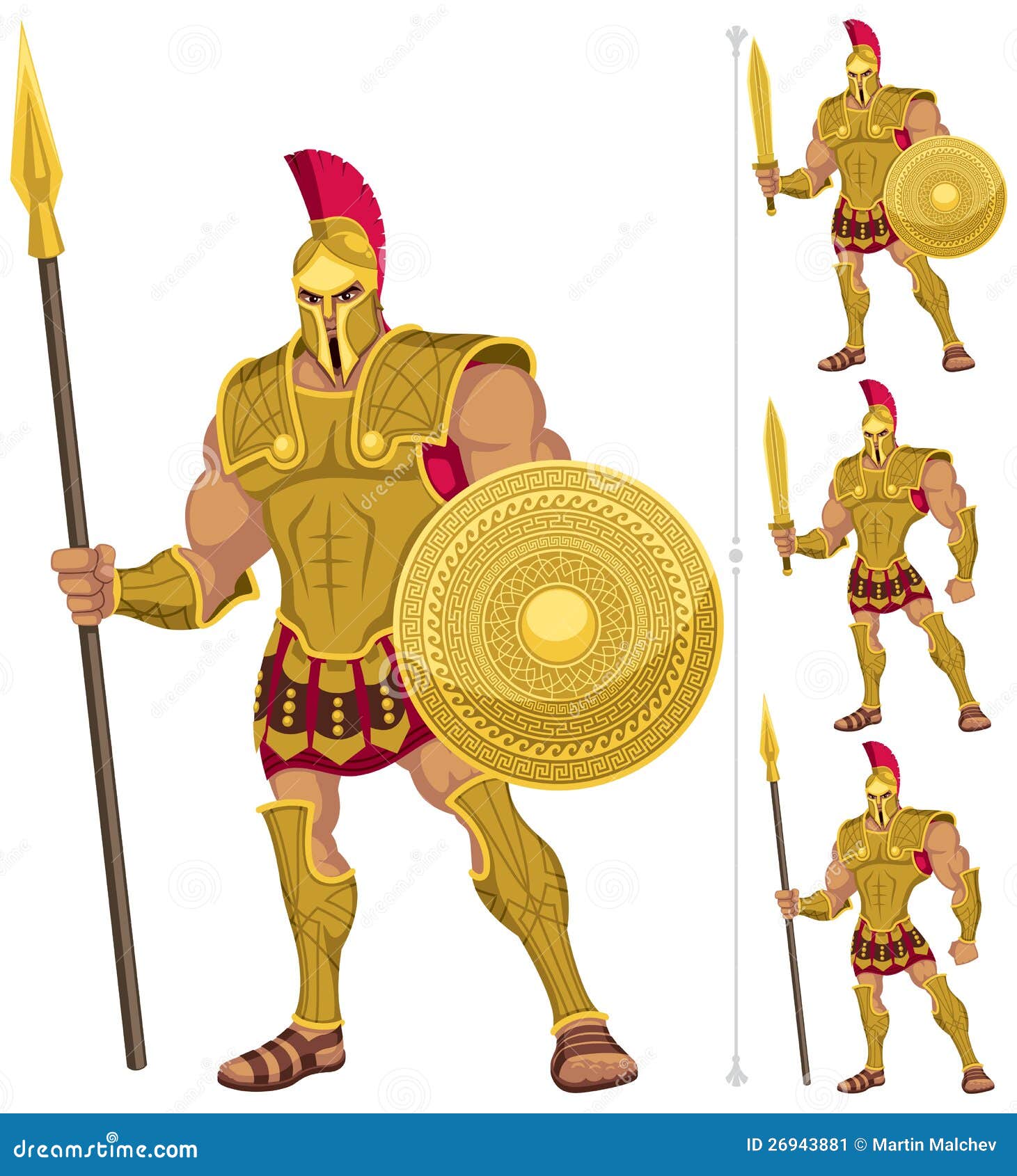 Herói grego ilustração do vetor. Ilustração de projeto - 26943881