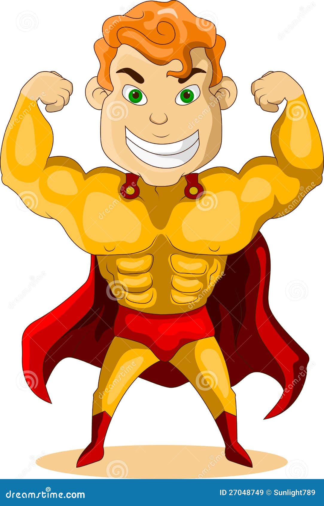 Herói super forte ilustração stock. Ilustração de grampo - 27048749
