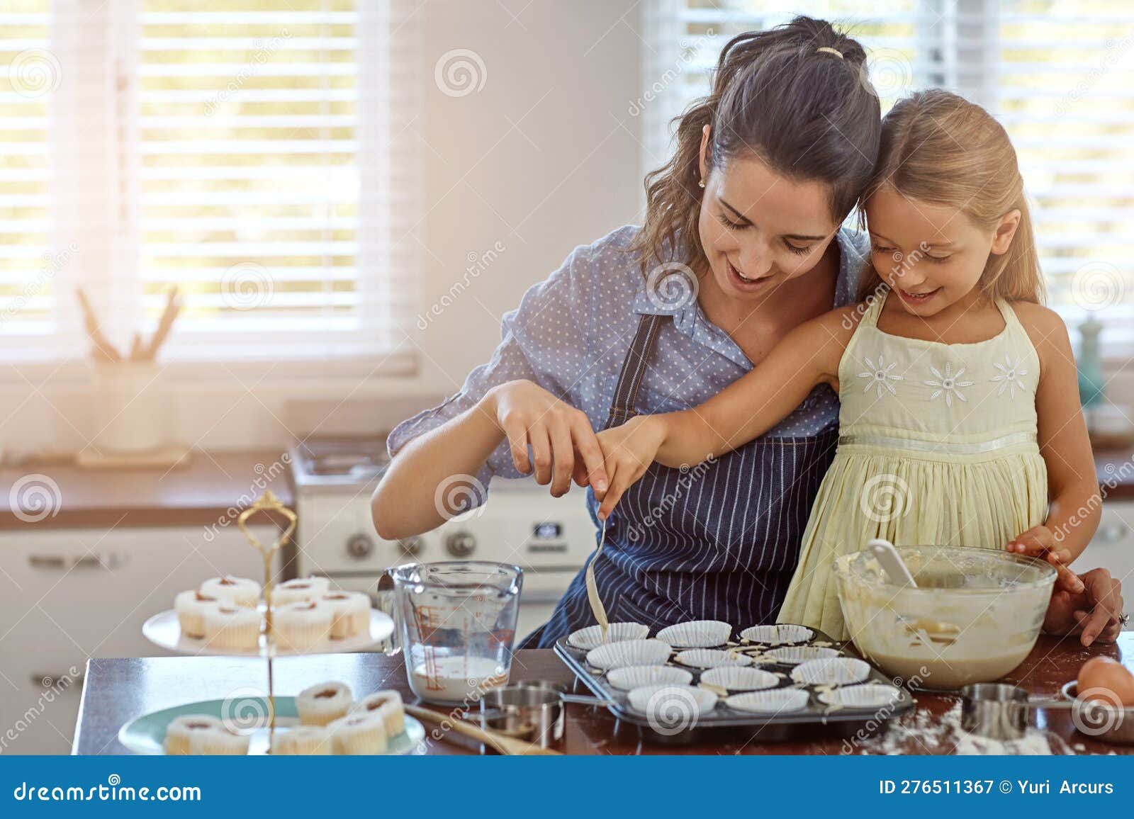 Her Baking Skills are Coming Along Nicely. a Mother and Her Daughter ...