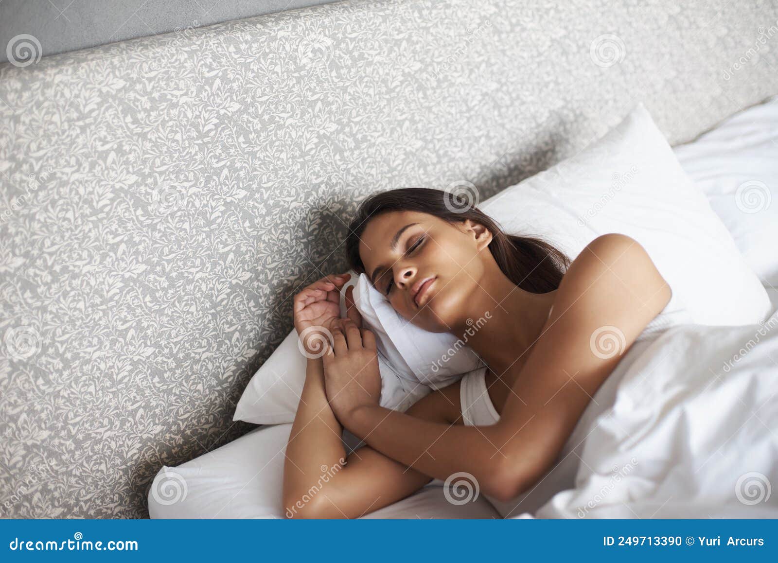 Her Bed Was Built For Bliss A Beautiful Young Woman Sleeping In Her