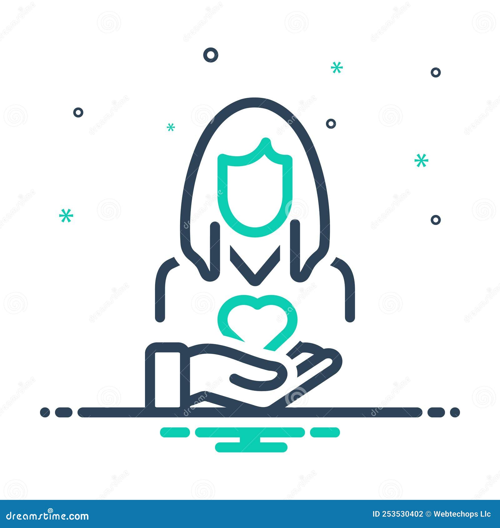 Mix Icon for Her, Girl and Woman Stock Vector - Illustration of propose ...