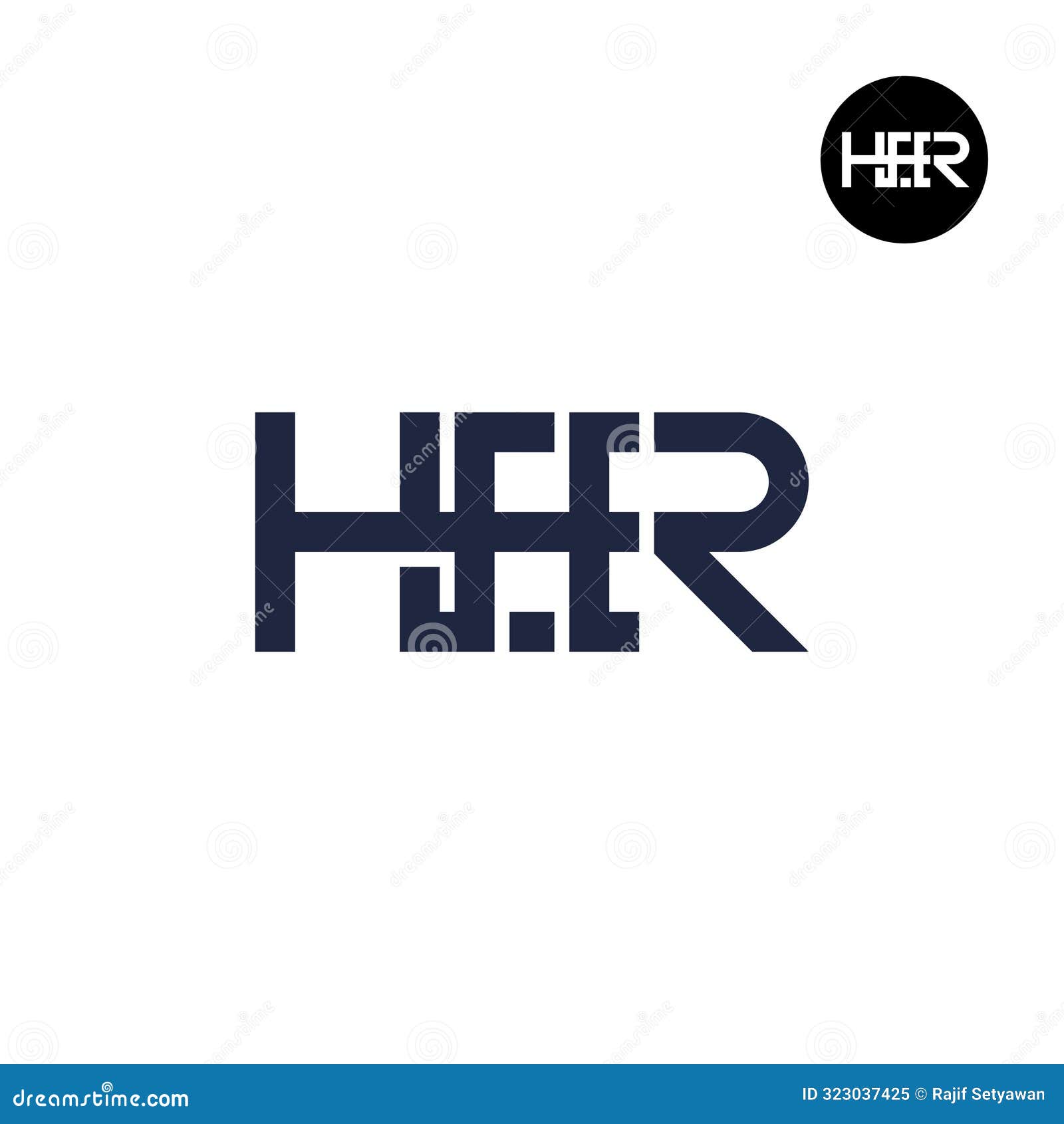 HER Logo Letter Monogram Design Stock Vector - Illustration of alphabet ...