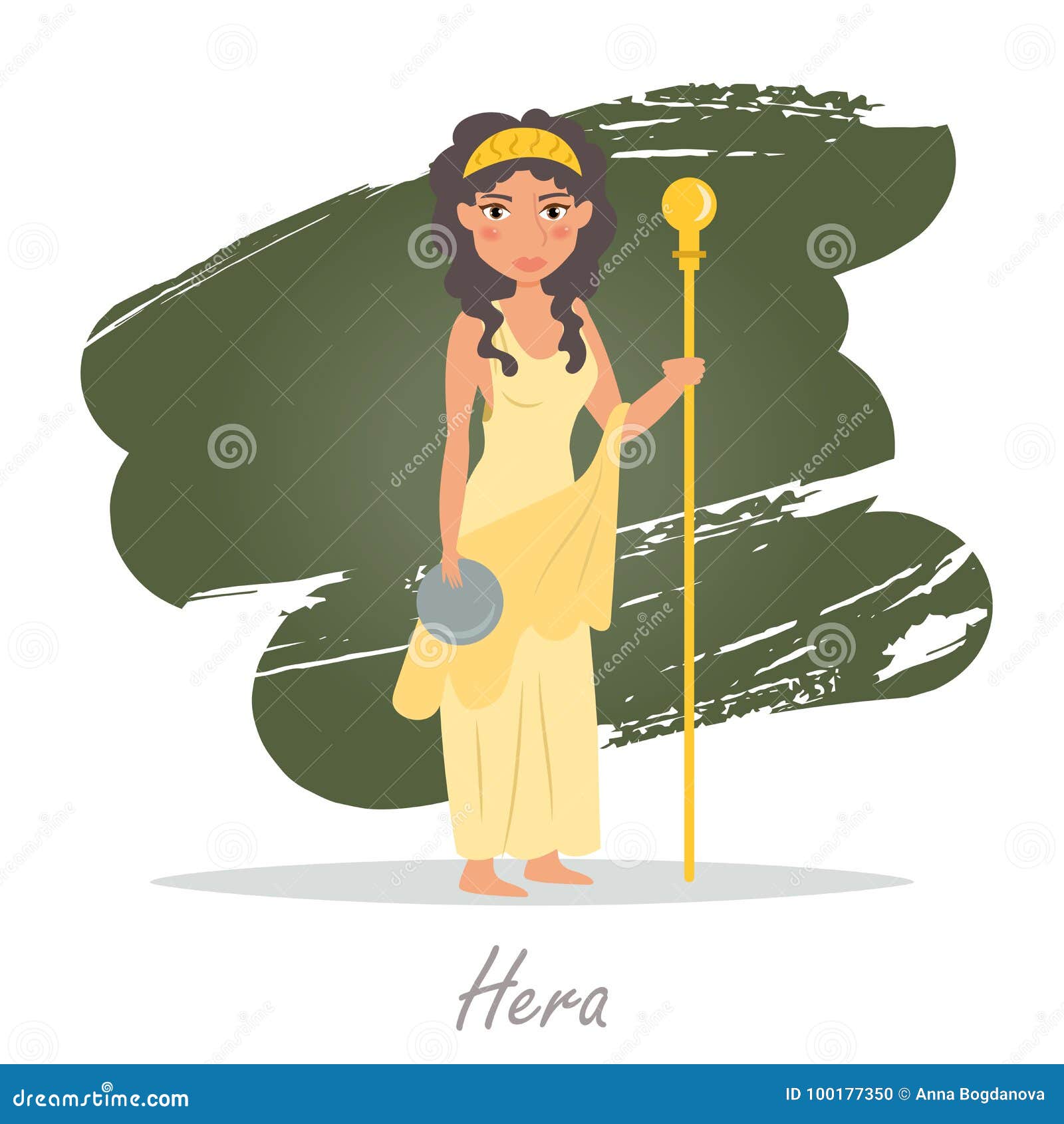 Hera Griechische Götter Vektor Vektor Abbildung - Illustration von gott ...