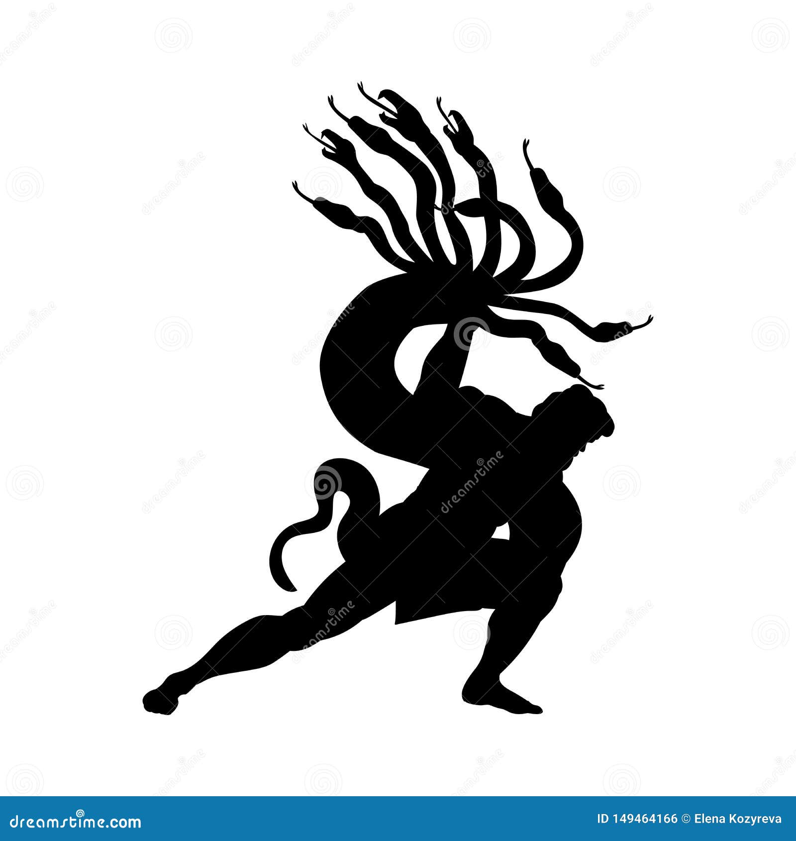 Samson Fights A Lion. Vector Drawing | CartoonDealer.com #209662120